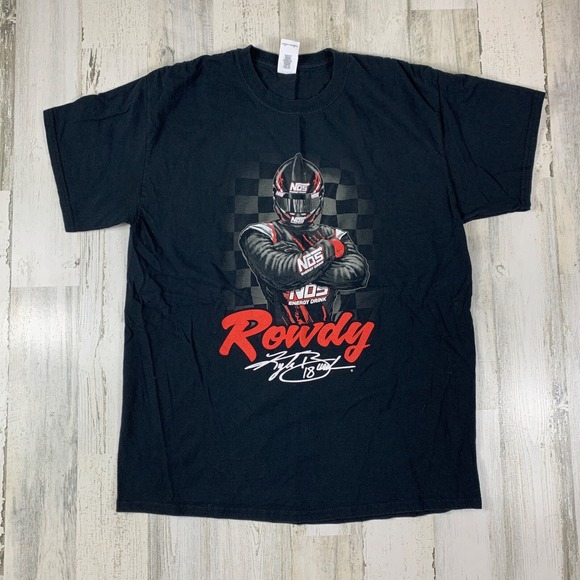 Gildan | Shirts | Nos Energy Drink Rowdy Kyle Busch 8 Nascar Racing T ...